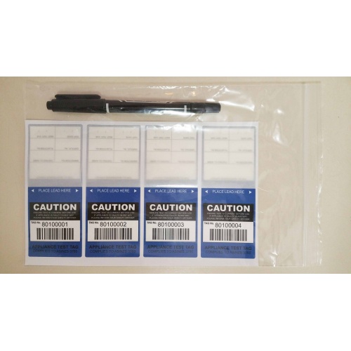 100 x Laminated Flap All-Purpose Test Tags - Blue (FREE POSTAGE)